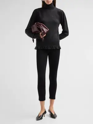 GANNI Merino Wool Turtleneck Sweater