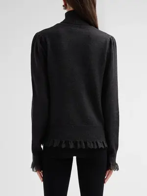 GANNI Merino Wool Turtleneck Sweater