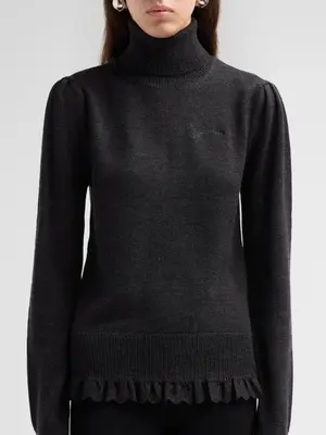 GANNI Merino Wool Turtleneck Sweater