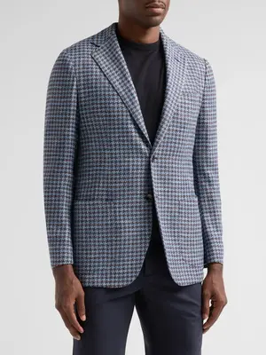 SARTORIO NAPOLI Houndstooth Wool-blend Sport Coat
