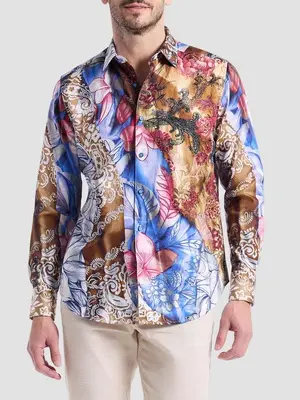 Robert Graham Diburu -print Cotton Button-front Shirt