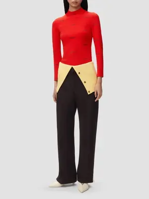 Loewe Removable Flap-waist Wool-blend Trousers