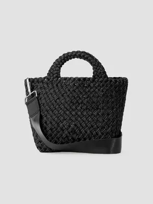 NAGHEDI St. Barths Small Double Weave Tote Bag - Jet