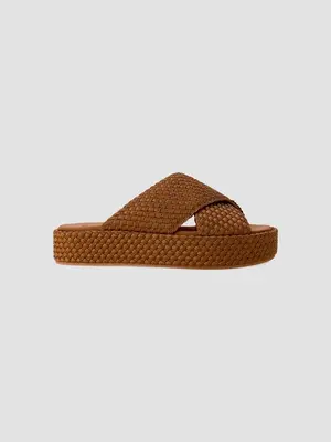 NAGHEDI Laguna Platform Sandals - Teak