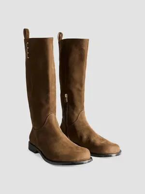 JW Anderson Loafer Nubuck Knee-high Boots