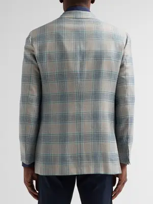 Kiton Cashmere Plaid Two-button Sport Coat