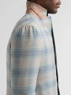 Kiton Cashmere Plaid Two-button Sport Coat
