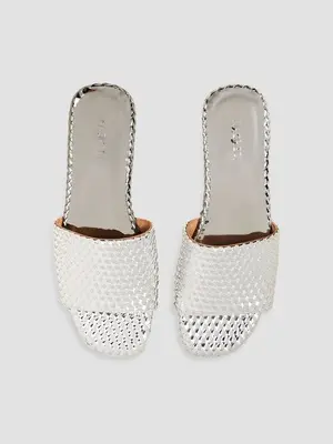 NAGHEDI St. Barths Metallic Slide Sandals