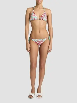Ramy Brook Benni Printed Bikini Bottom - Flame Combo