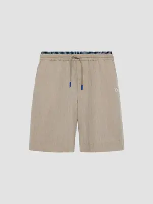 Loewe Layered-waistband Cotton-wool Blend Shorts