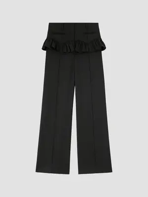 GANNI Calendered Skirt Pants - Black