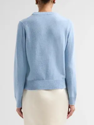 GANNI Floral Graphic Wool-blend Sweater
