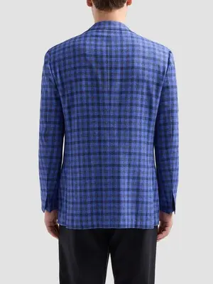 Kiton Checked Cashmere-cotton-silk Sport Coat