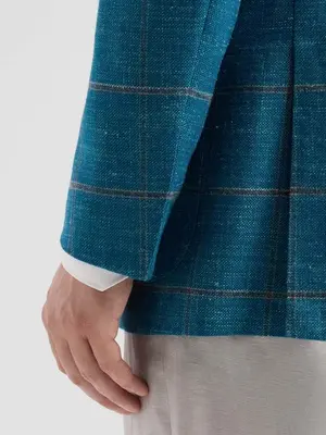 Kiton Windowpane Checked Cashmere-blend Sport Coat