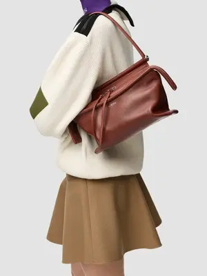 Loewe Whisker Small Leather Shoulder Bag - Cognac