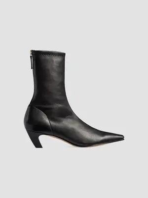 Khaite Arizona 40mm Nappa Leather Ankle Boots - Black