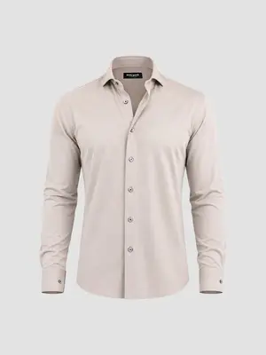 MACEOO Einstein Stretch Shirt Beige