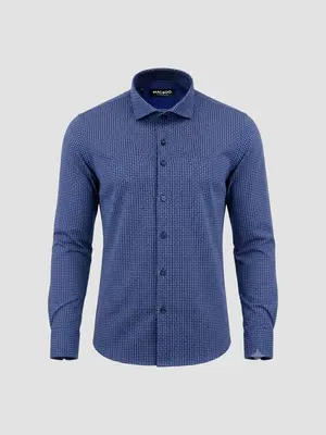 MACEOO Einstein Stretch Shirt - Blue