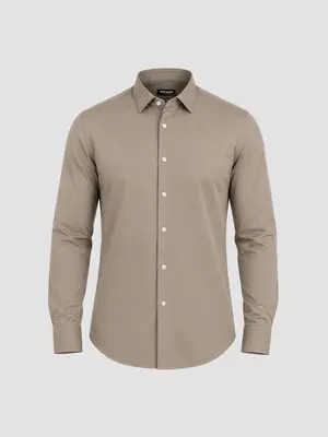 MACEOO Einstein Stretch Shirt - Brown