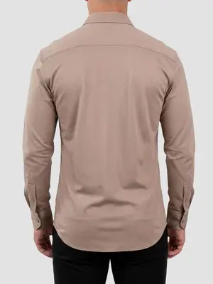 MACEOO Einstein Stretch Shirt - Brown