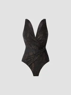 Miraclesuit Brillante Circe Abstract One-piece Swimsuit - Black