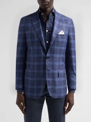 Kiton Cashmere Plaid Single-breasted Sport Coat