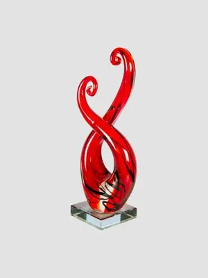 DALE TIFFANY Crimson Infinity Glass Sculpture
