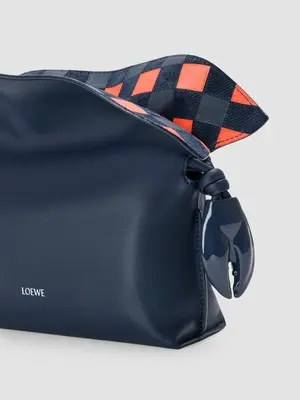 Loewe X Cosima Von Bonin Flaco Mini Check-intarsia & Leather Clutch