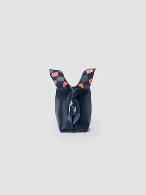 Loewe X Cosima Von Bonin Flaco Mini Check-intarsia & Leather Clutch