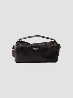 Prada Nappa Leather Shoulder Bag Brown