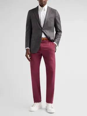 Kiton Cashmere Gingham Single-breasted Sport Coat