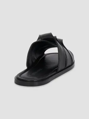 JW Anderson Coil Rolled-strap Leather Slides