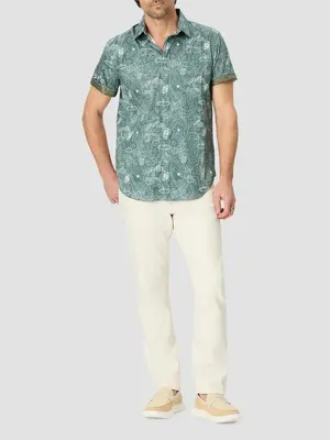 Robert Graham The Vault Printed Stretch-cotton Short-sleeve Shirt
