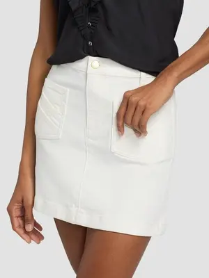 Ramy Brook Eileen Denim Miniskirt - White