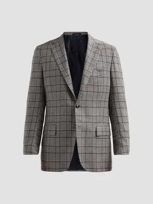 Kiton Plaid Cashmere Sport Coat - Blue