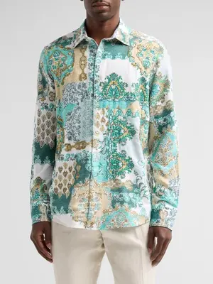 Robert Graham Fairbank Embellished Long-sleeve Shirt