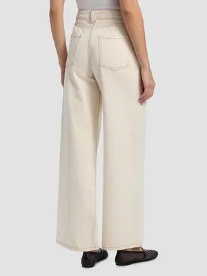 Ba&sh Mallou Cotton High-rise Wide-leg Jeans - Ecru