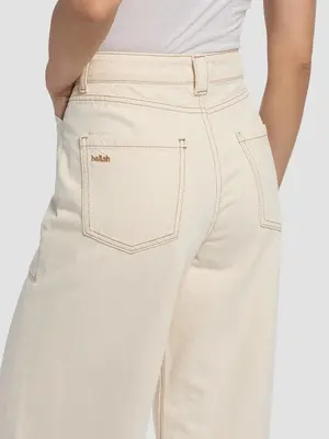 Ba&sh Mallou Cotton High-rise Wide-leg Jeans - Ecru