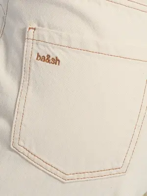 Ba&sh Mallou Cotton High-rise Wide-leg Jeans - Ecru