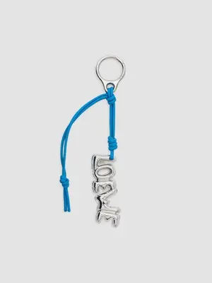 Loewe Blown Leather Cord Charm - Silver