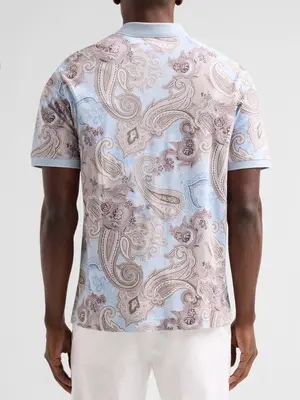 Robert Graham Creswell Paisley Cotton Polo Shirt