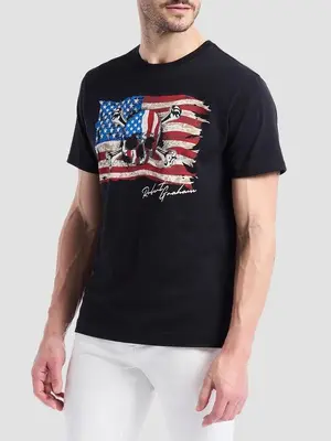 Robert Graham Skull Flag Graphic Cotton T-shirt