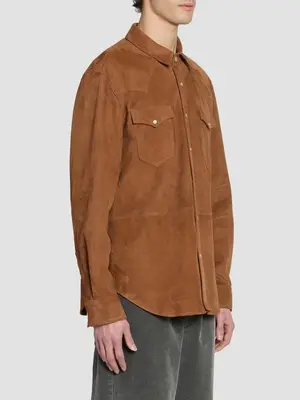 Officine Générale Marshall Suede Shirt Jacket