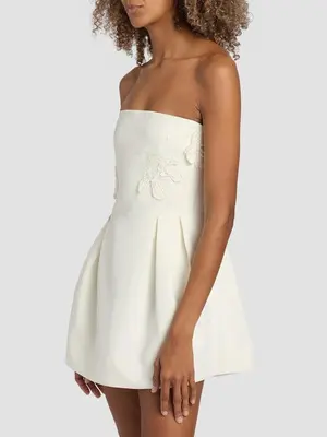 Ramy Brook Lily Appliquéd Strapless Minidress
