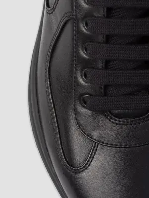 Prada America's Cup Nappa Leather Sneakers - Black
