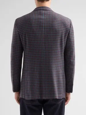 Kiton Checked Cashmere Sport Coat
