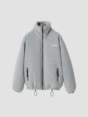Miu Miu Fleece Down Jacket - Grey