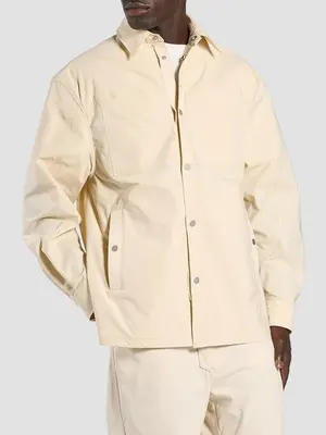 MORDECAI Woven Snap-front Overshirt - Ivory