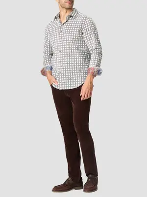 Robert Graham Sanger Grid Check Stretch-cotton Shirt