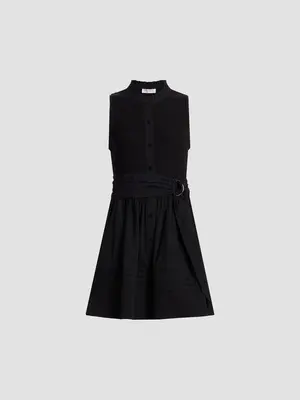 Ramy Brook Orla Cotton-blend Belted Minidress - Black